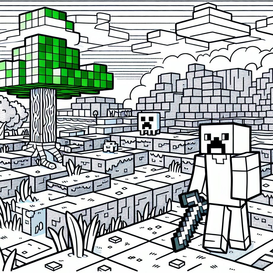 minecraft dibujos para colorear - Educatics